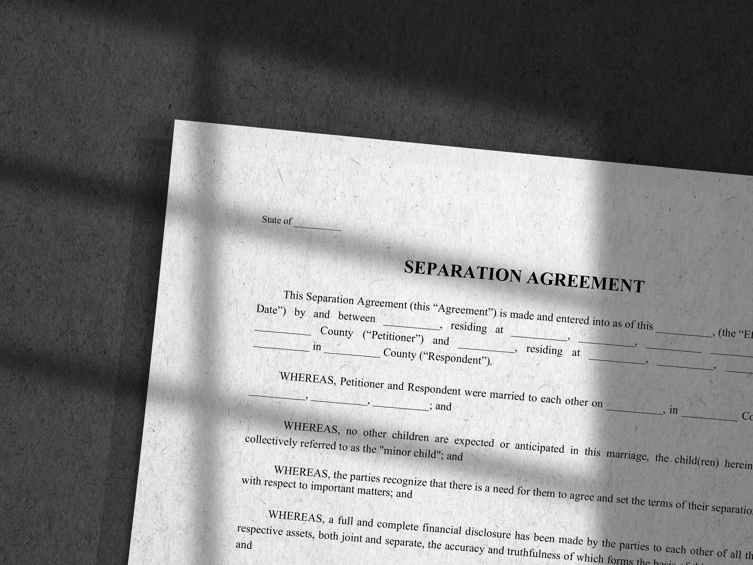 Separation Agreement Notary Acknowledgement PRINTABLE and - Etsy