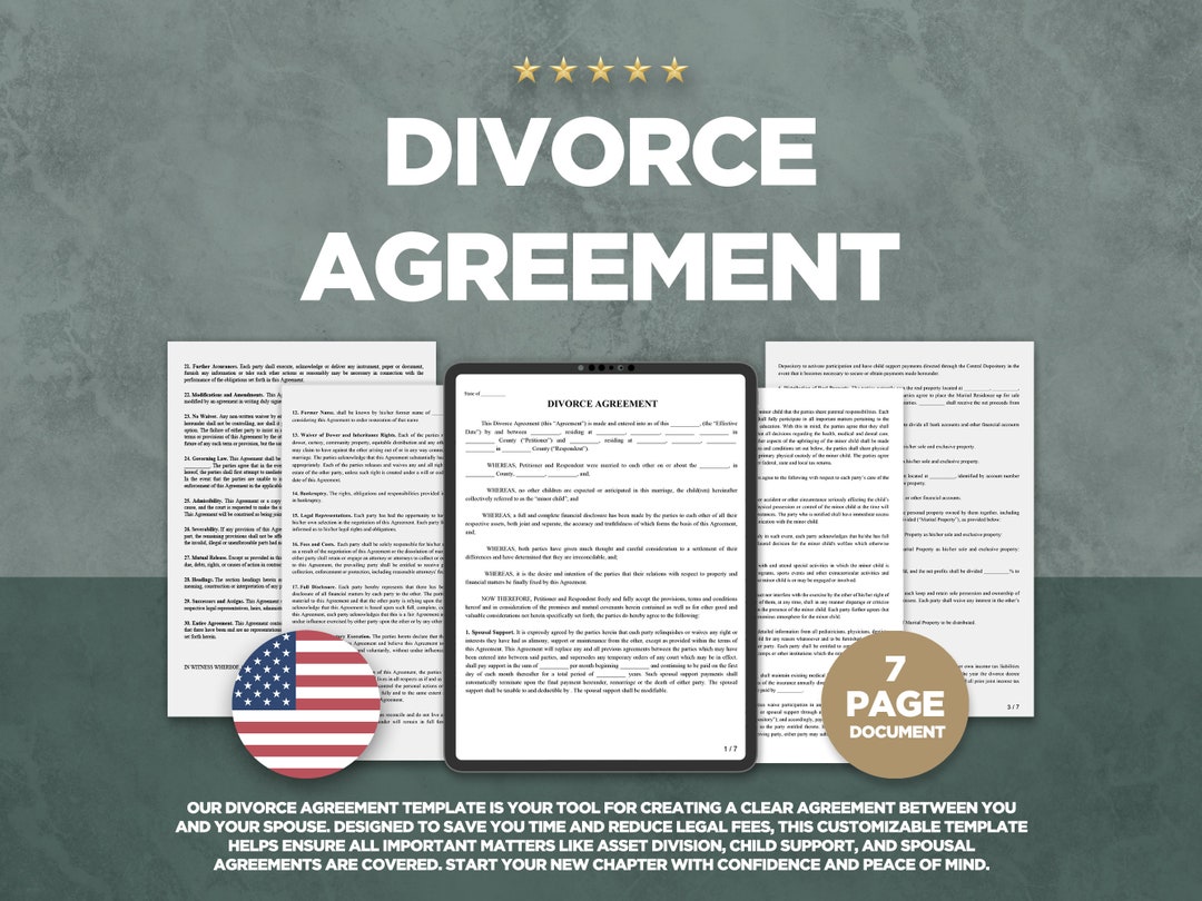 Printable Divorce Papers - Marital Settlement and Legal Separation ...