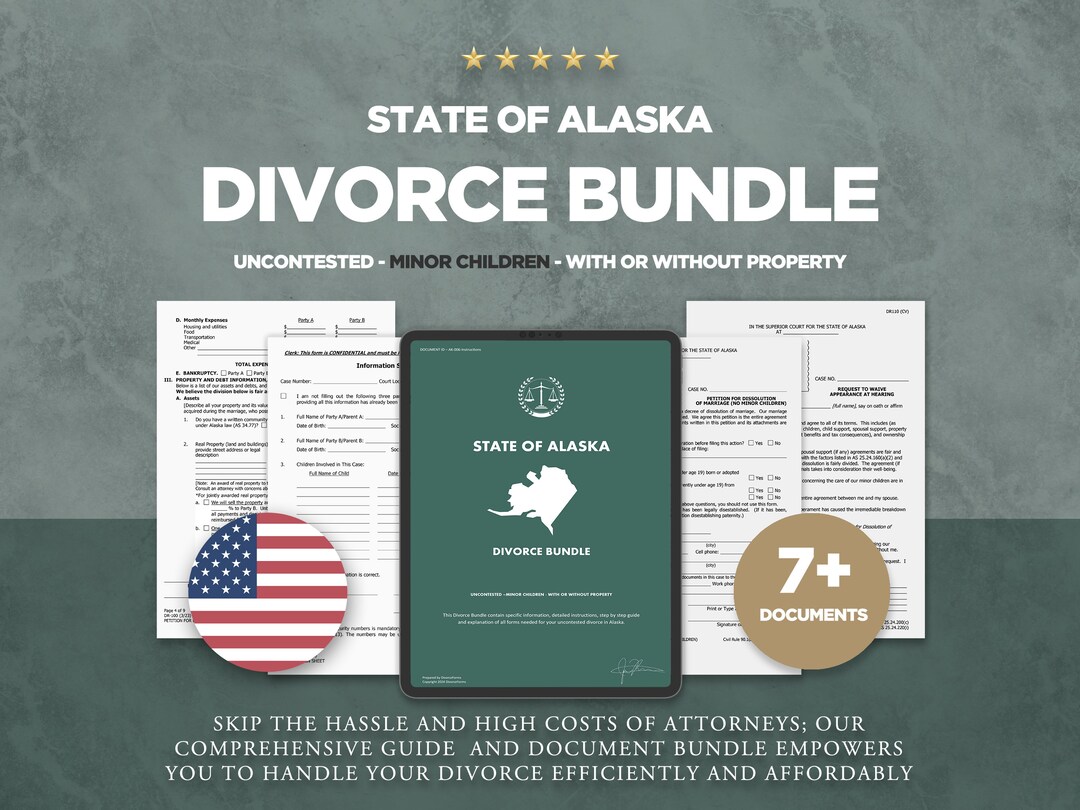 Alaska MINOR CHILDREN Divorce Bundle: All Necessary Court Documents ...