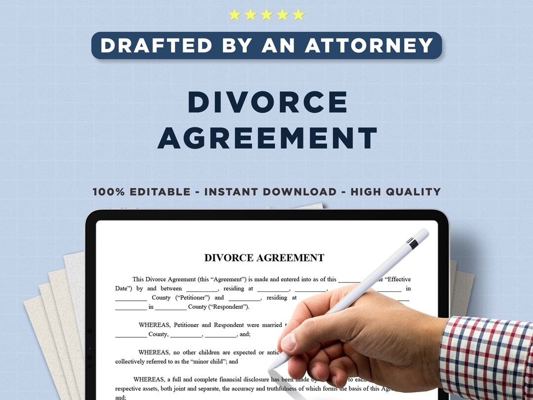 Printable Divorce Papers Marital Settlement and Legal Separation ...