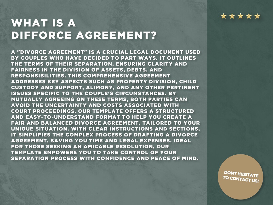 Printable Divorce Papers - Marital Settlement and Legal Separation ...