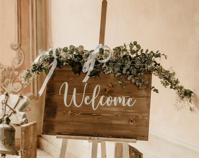 Customizable "welcome" Decorative Wooden Sign / Customizable Wooden ...