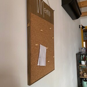Memo Wooden Panel With Cork/memo Board With Cork/wall Cork for - Etsy