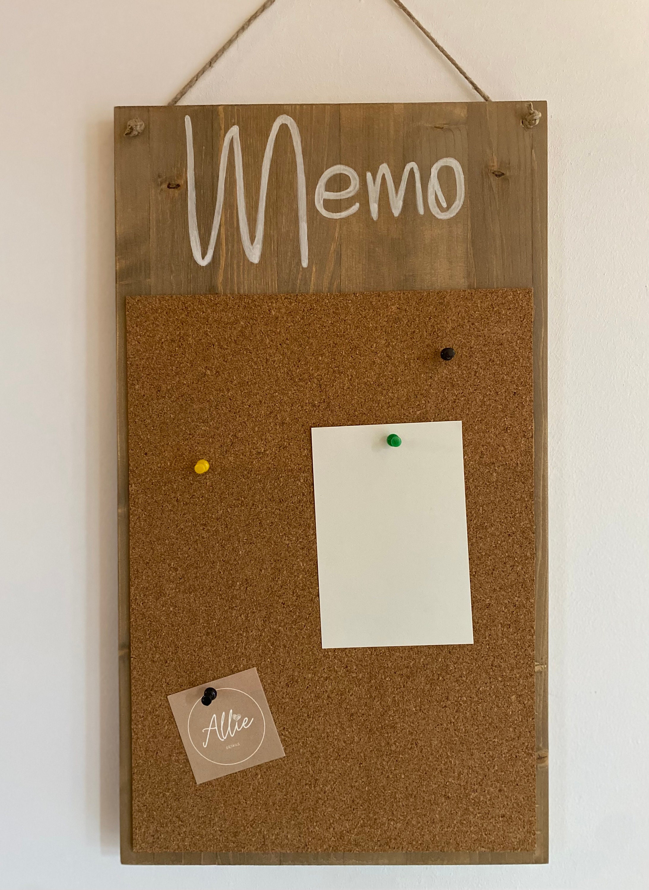 Memo Wooden Panel With Cork/memo Board With Cork/wall Cork for - Etsy