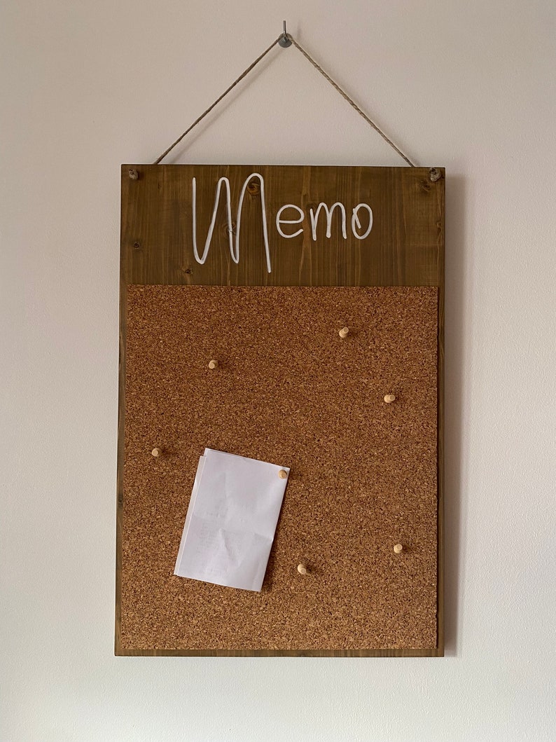 Memo Wooden Panel With Cork/memo Board With Cork/wall Cork for - Etsy