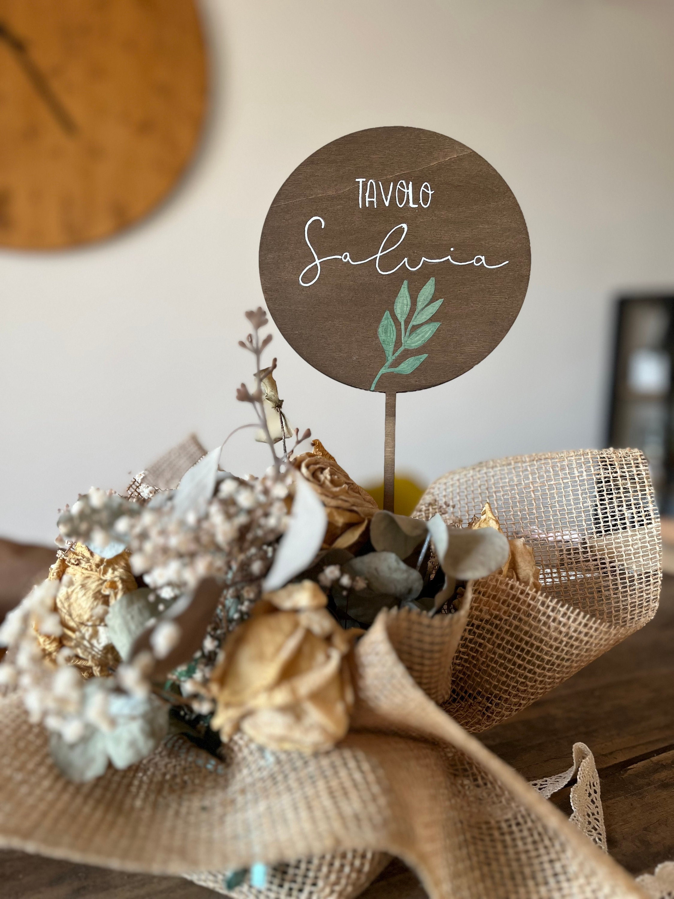 Wooden Table Sign With Customizable Shape, Design and Writing/ Wooden ...