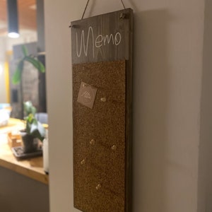 Memo Wooden Panel With Cork/memo Board With Cork/wall Cork for - Etsy
