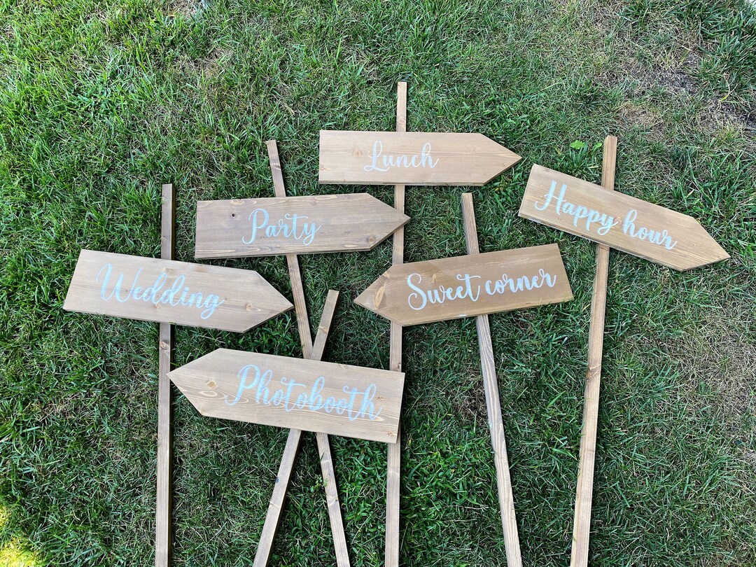 Decorative Wooden Arrows With Customizable Writing/ Wooden Indication ...