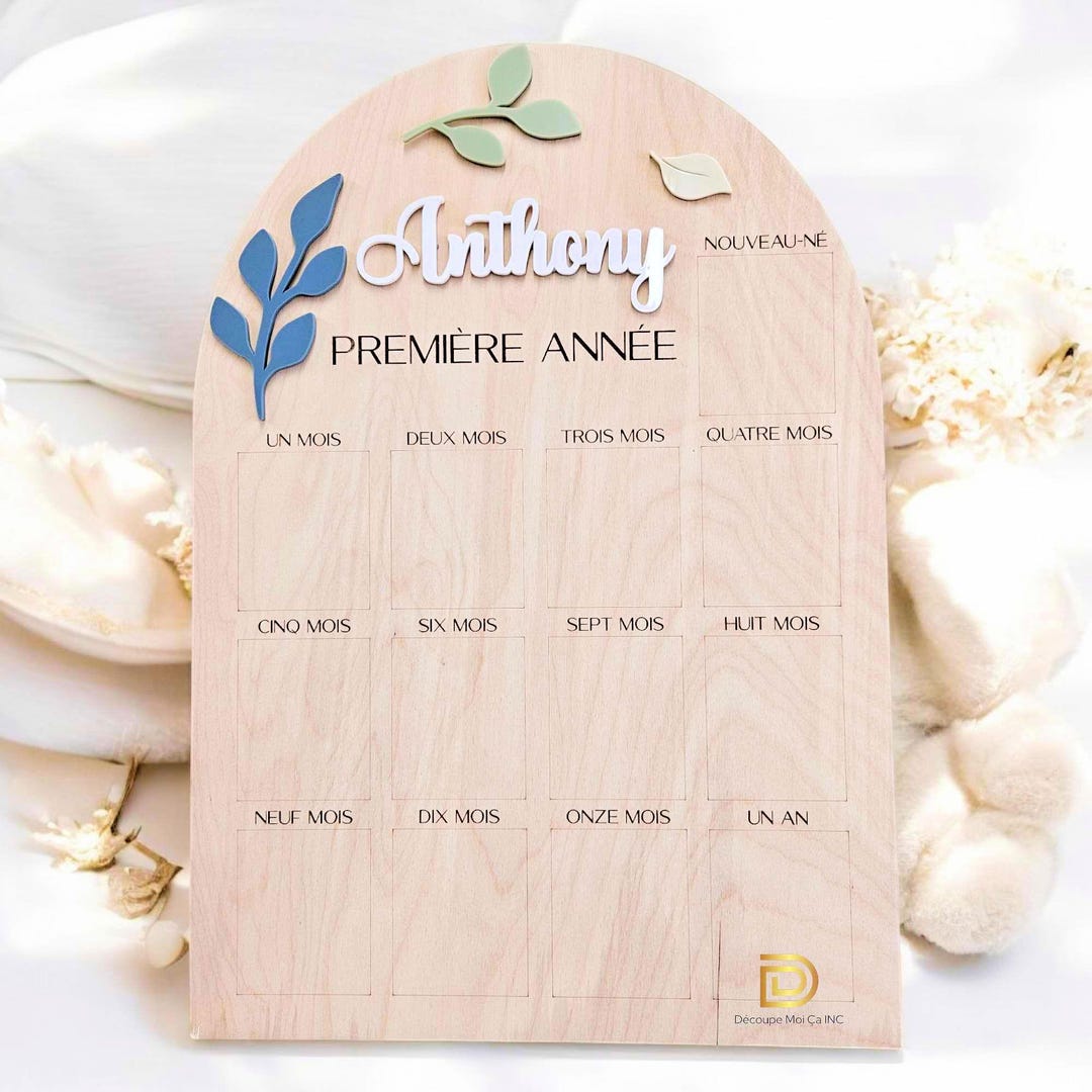 My First Year Wooden Frame, First 12 Months Frame, Baby Shower Gift ...