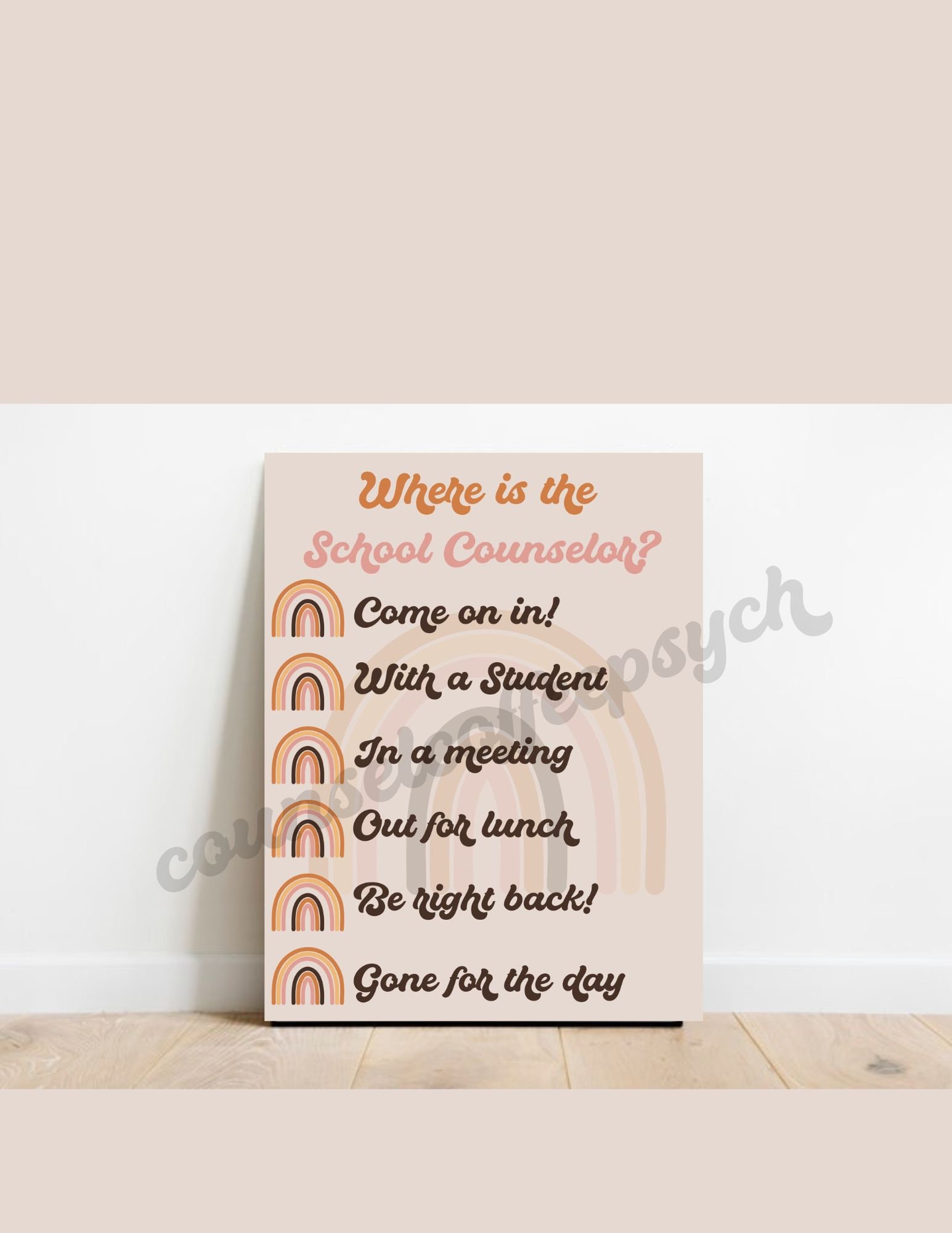 Where is the School Counselor Door Sign Retro Aesthetic School ...