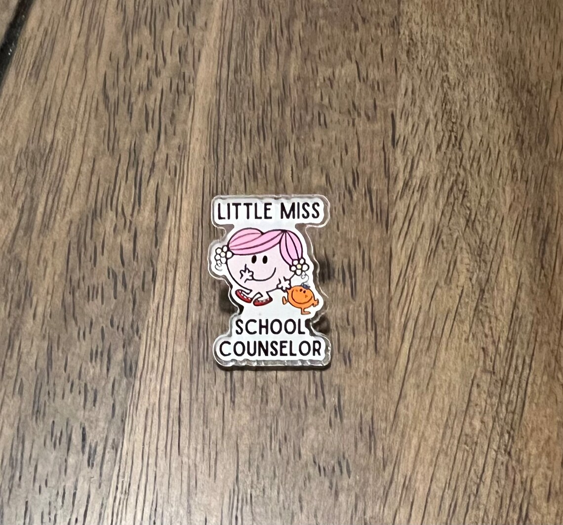 Little Miss School Counselor Pin / Counselor Lanyard Pin / Little Miss ...
