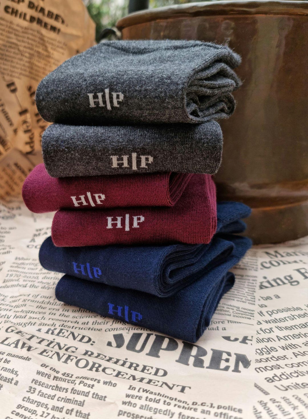 Customized Crew Bamboo Socks, Customizable Gift Box, Stylish Soft ...
