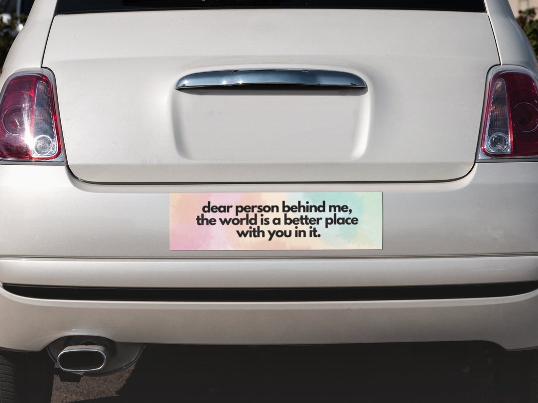 Bumper Sticker Person Behind Me Sticker for Car Waterproof - Etsy