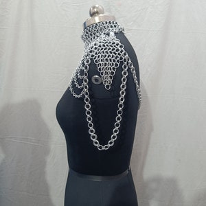 Handmade Aluminum Chainmail Collar Fringed Shoulder Jewelry and Layered ...