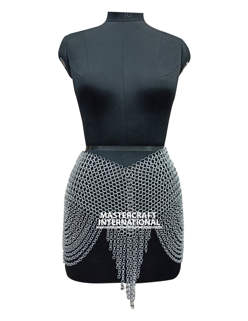 Aluminum Chainmail Collar and Skirt Set for Women Lightweight Medieval ...