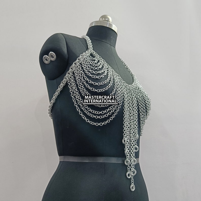 Medieval Chainmail Top Lightweight Aluminum Body Jewelery Harness ...