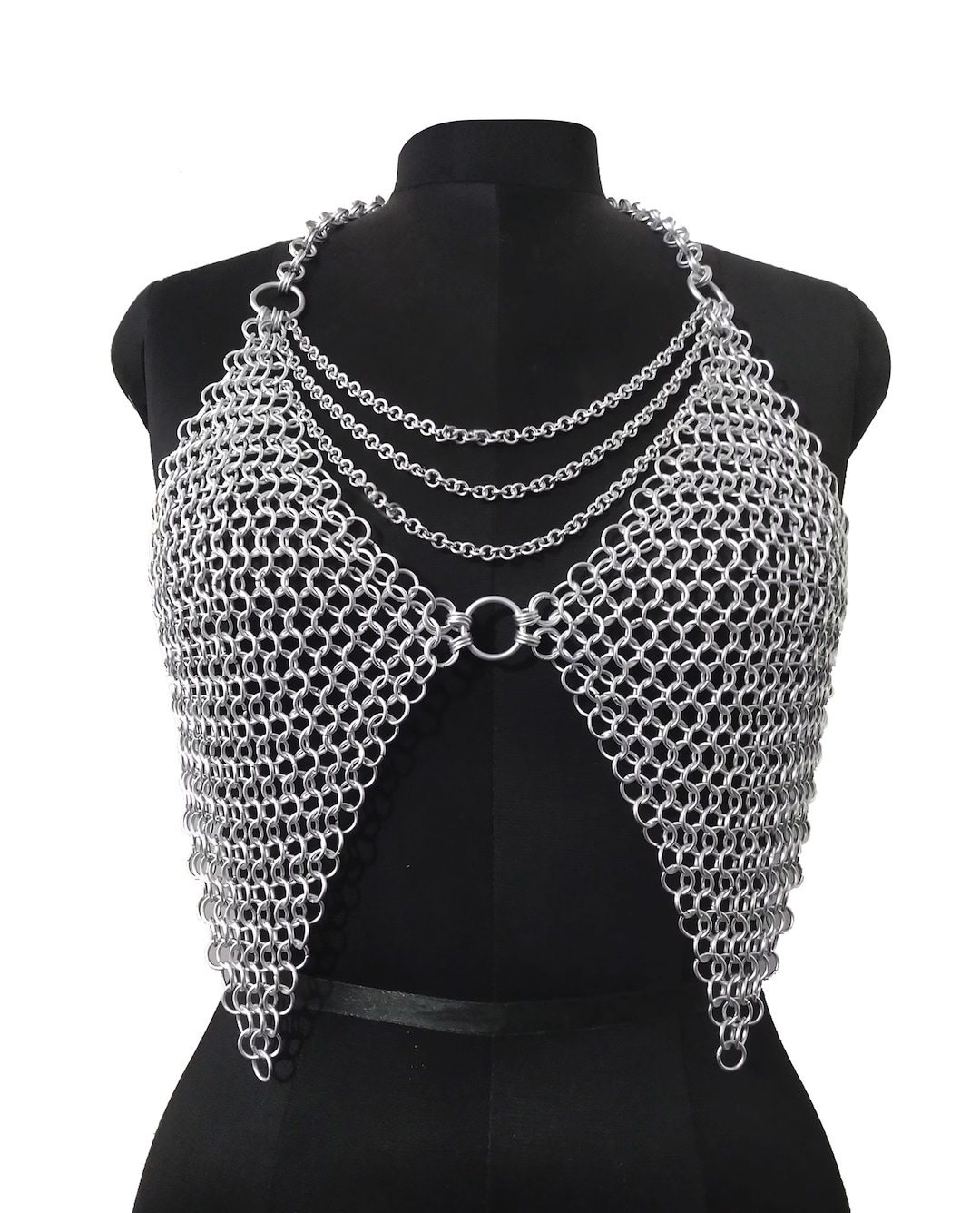 Handmade Chainmail Bra Top Lightweight Aluminum Butted Ring Medieval ...