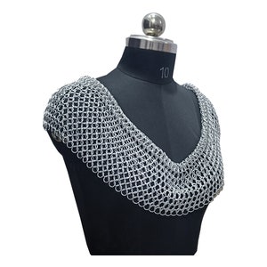 Chainmail Scarf Handmade European Weave Aluminum Butted Ring Shoulder ...