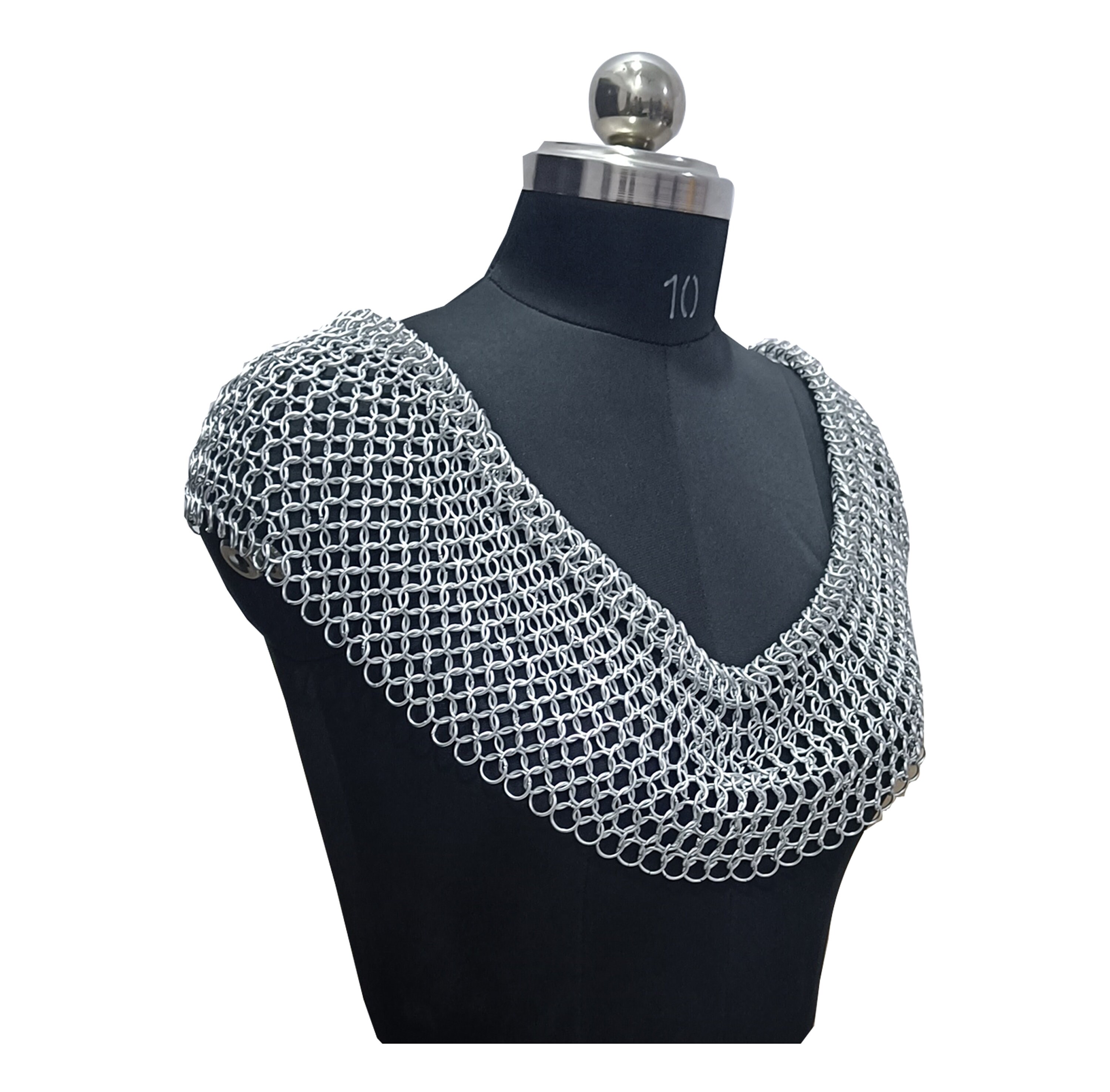 Chainmail Scarf Handmade European Weave Aluminum Butted Ring Shoulder ...