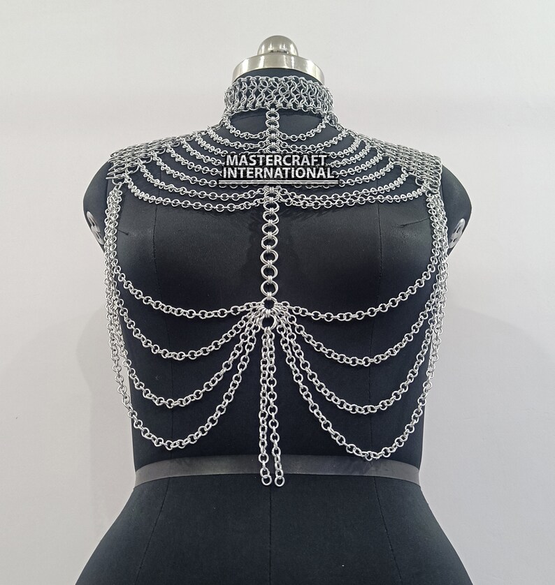 Aluminum Chainmail Top Lightweight Body Jewelry Medieval Armor Rave ...