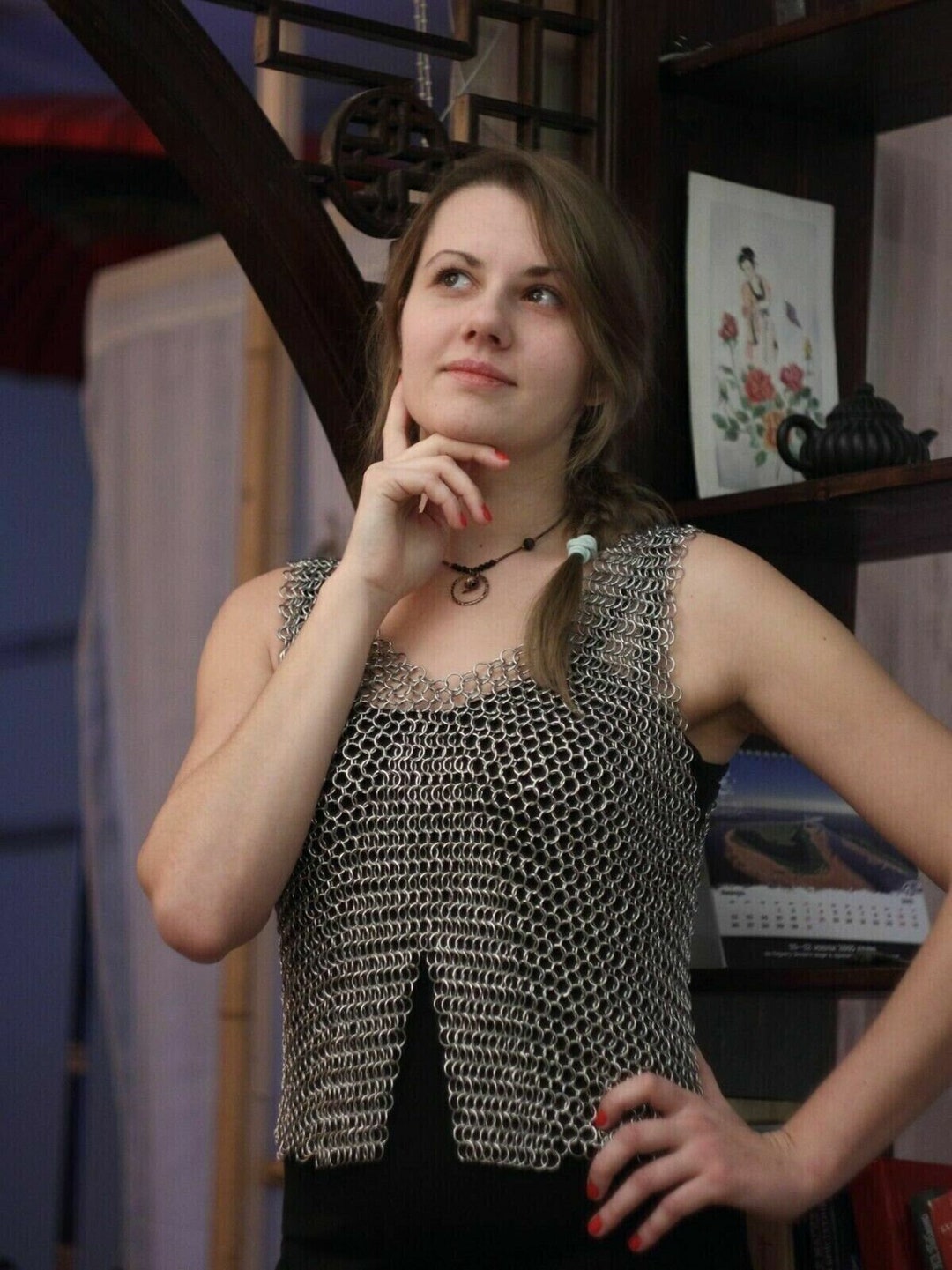 Aluminum Chainmail Top 10mm Butted Ring Halter Designer Top Handmade ...