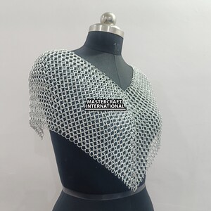 Chainmail Collar Aluminum Butted Ring Shoulder Armor Medieval Cosplay ...