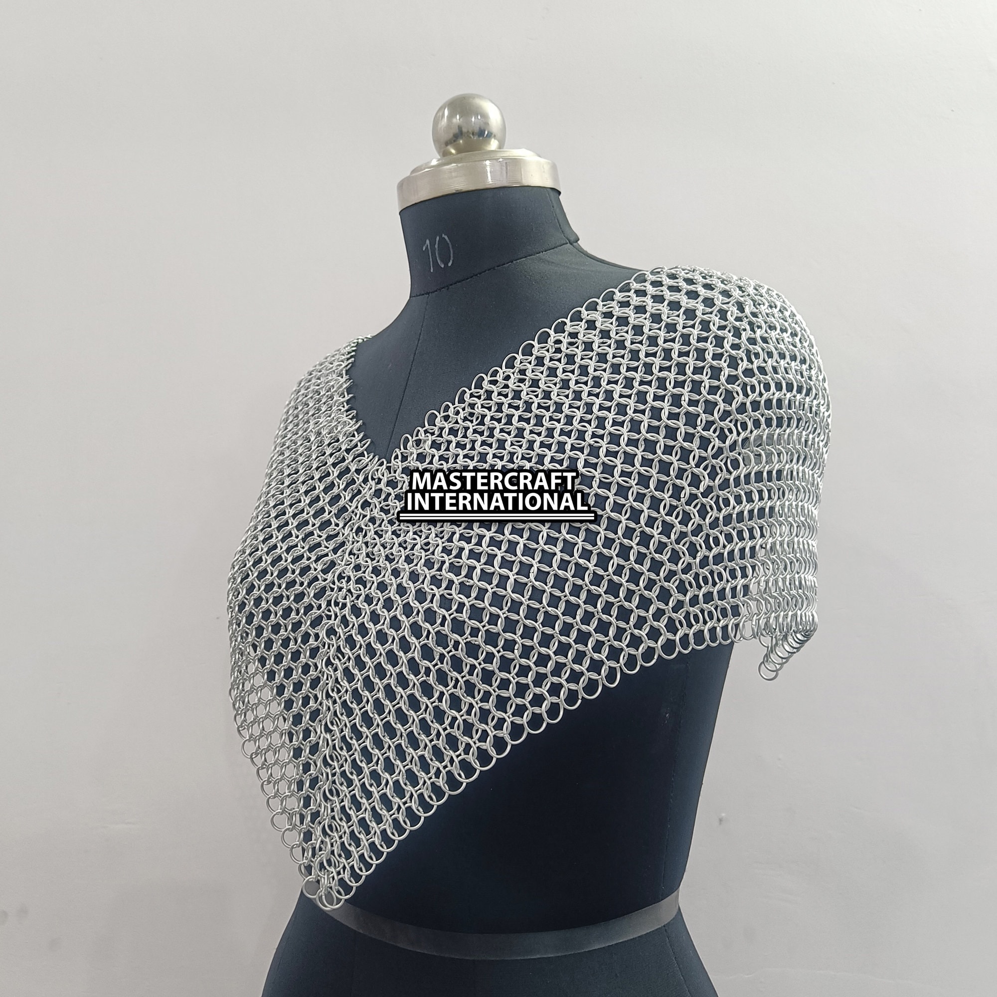 Aluminum Chainmail Collar Butted Ring Shoulder Armor Chainmail Shawl ...