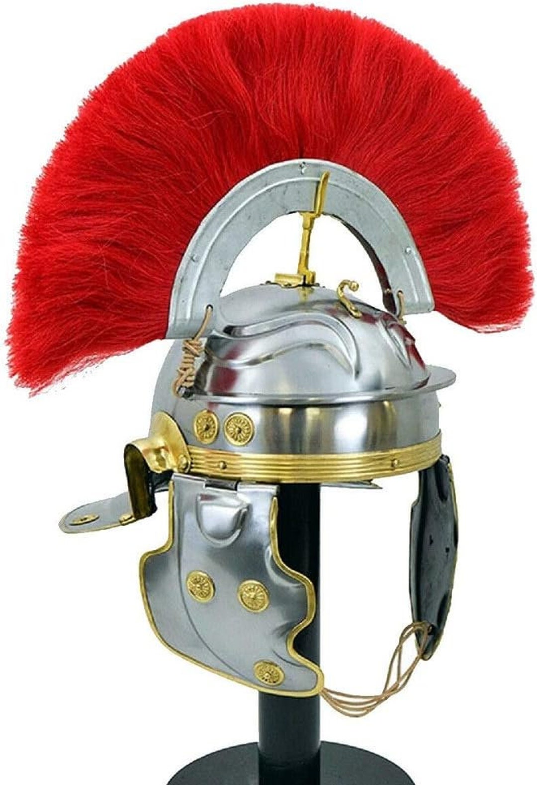Roman Helmet Crest Red Plume 18G Mild Steel Centurion Helmet Medieval ...