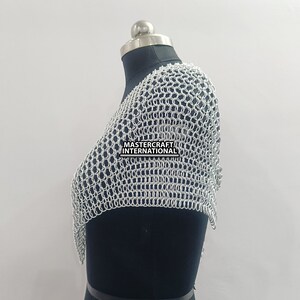 Chainmail Collar Aluminum Butted Ring Shoulder Armor Medieval Cosplay ...