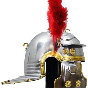 Roman Helmet Crest Red Plume 18G Mild Steel Centurion Helmet Medieval ...