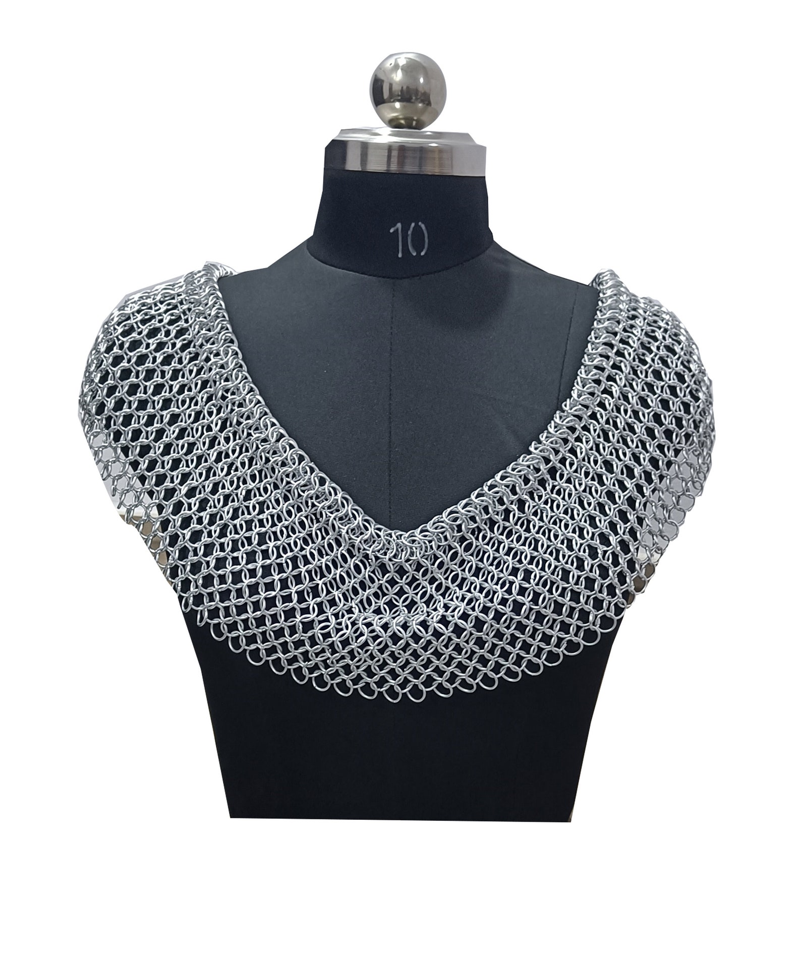 Chainmail Scarf Handmade European Weave Aluminum Butted Ring Shoulder ...
