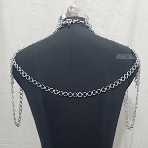 Handmade Aluminum Chainmail Collar Fringed Shoulder Jewelry and Layered ...