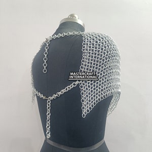 Chainmail Collar Aluminum Butted Ring Shoulder Armor Medieval Cosplay ...