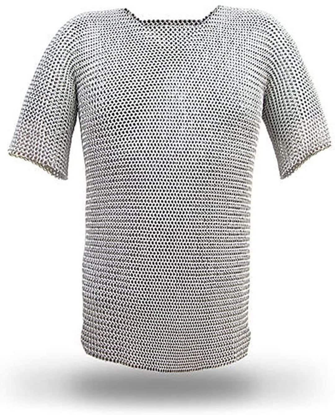 Medieval Chainmail Shirt Half Sleeve Aluminium Butted 10MM Ring 100% ...