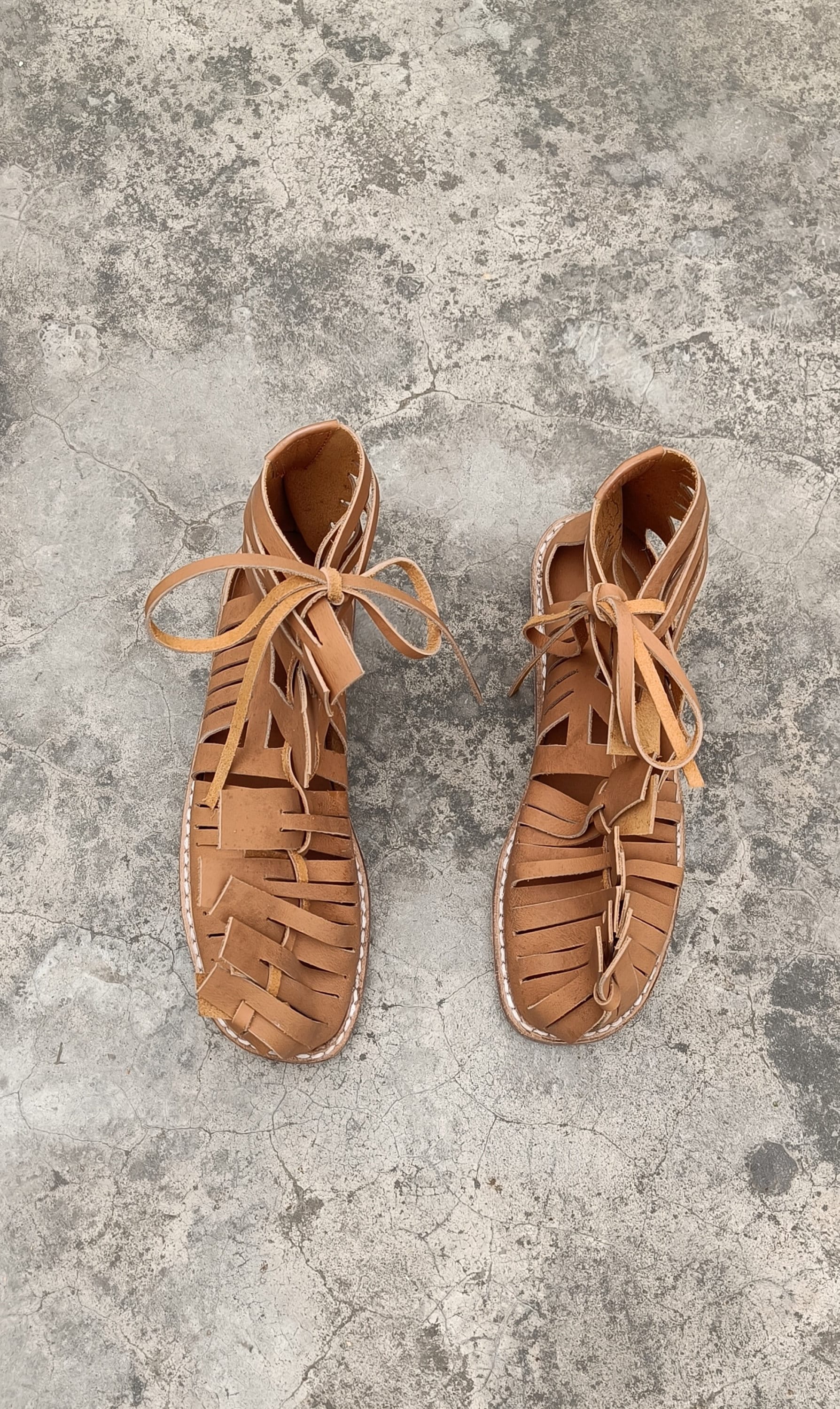 Medieval Roman Sandal Brown Calligue Legionnaire Leather Sandals Greek ...