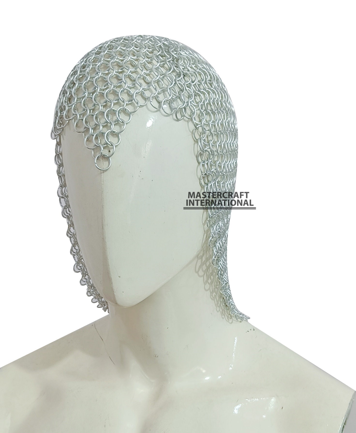 Chainmail Coif | 10mm | Butted | Aluminum | Medieval Hood Cosplay ...