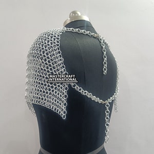Aluminum Chainmail Collar Butted Ring Shoulder Armor Chainmail Shawl ...