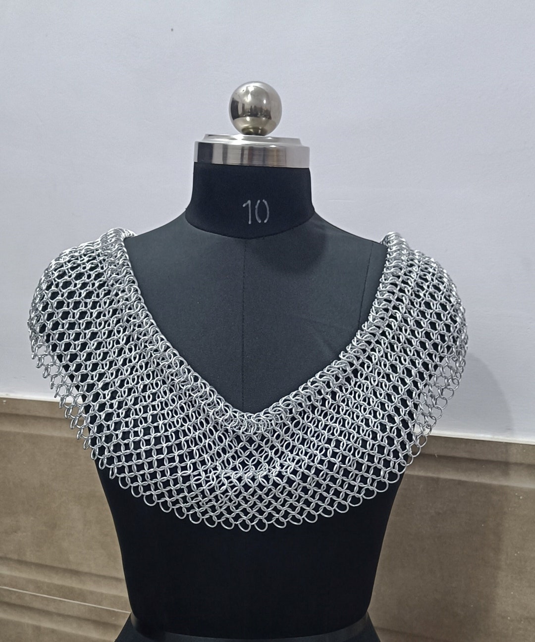 Chainmail Scarf Handmade European Weave Aluminum Butted Ring Shoulder ...