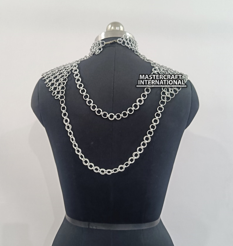 Aluminum Chainmail Shoulder Armor Lightweight Jewelry Medieval Rave ...