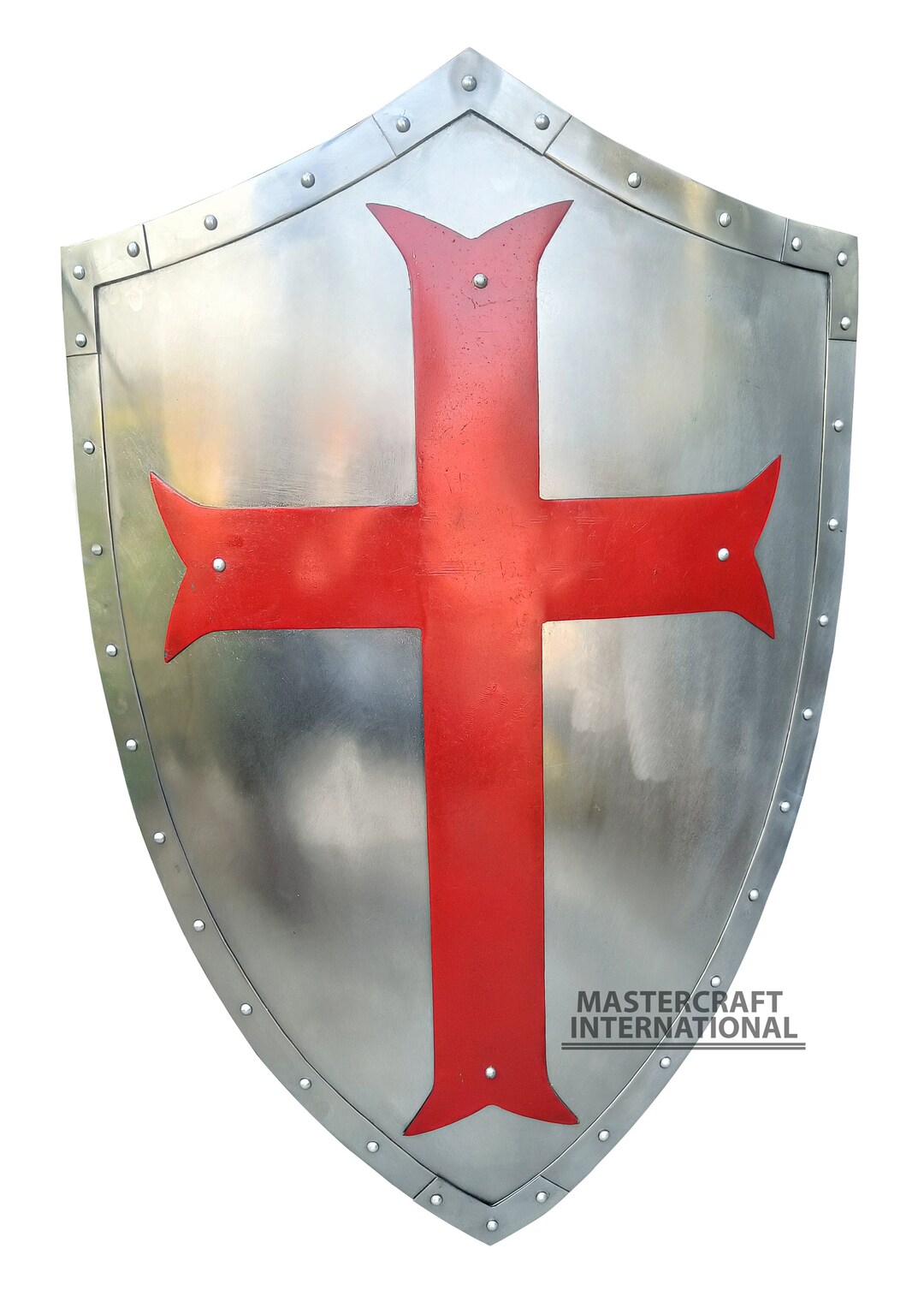 Medieval Knight Templar Shield Red Cross Crusader Shield 18gauge Mild ...