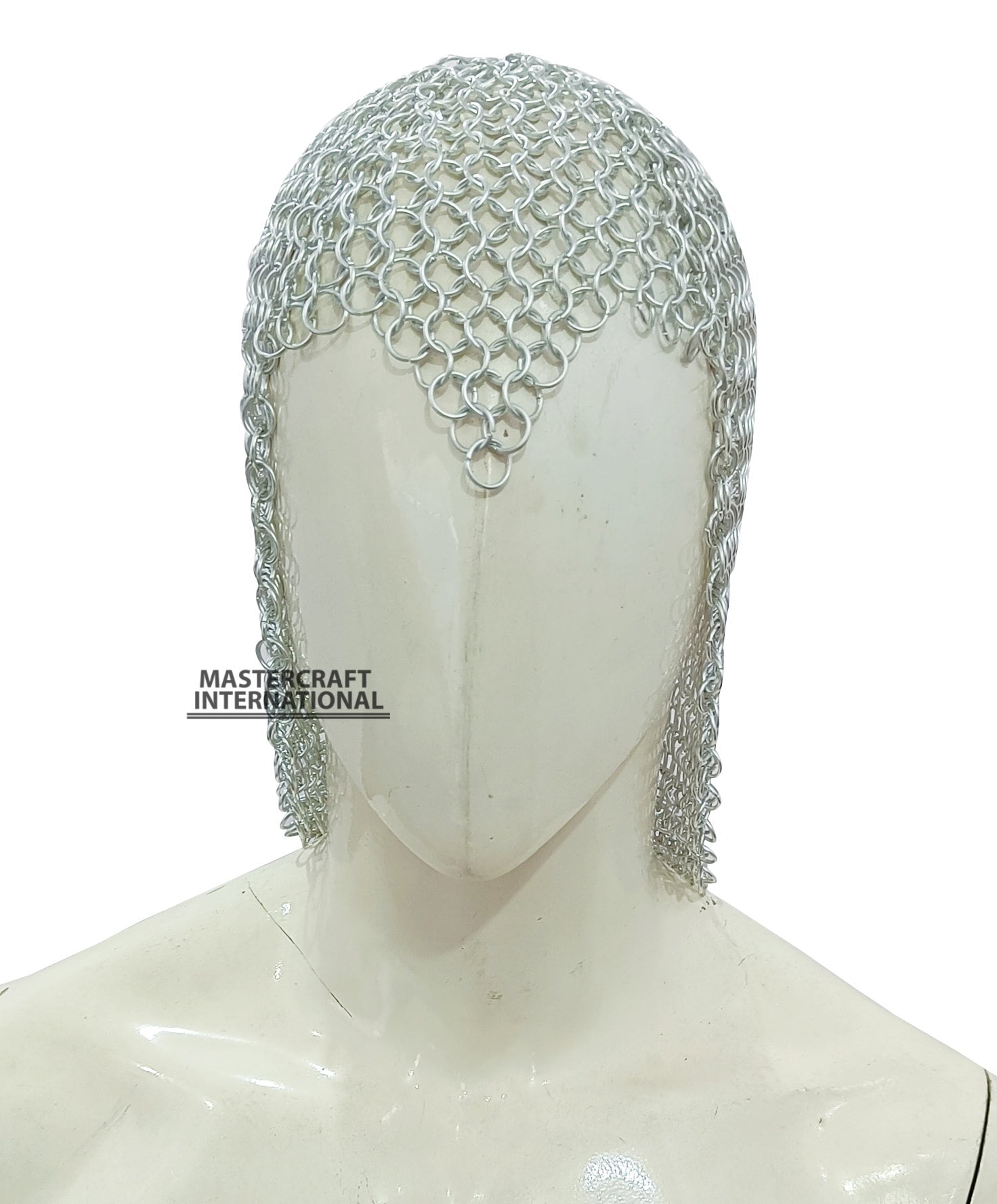 Chainmail Coif 10mm Butted Aluminum Medieval Hood V-shape Design ...