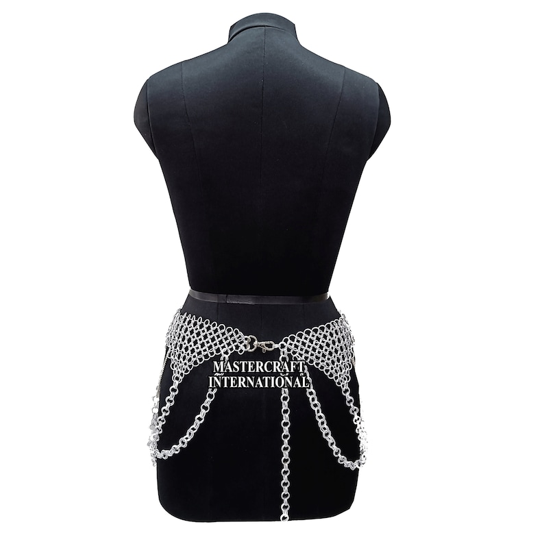 Chainmail Skirt Aluminum Ornamental Belt Belly Dance Belt Medieval Ren ...