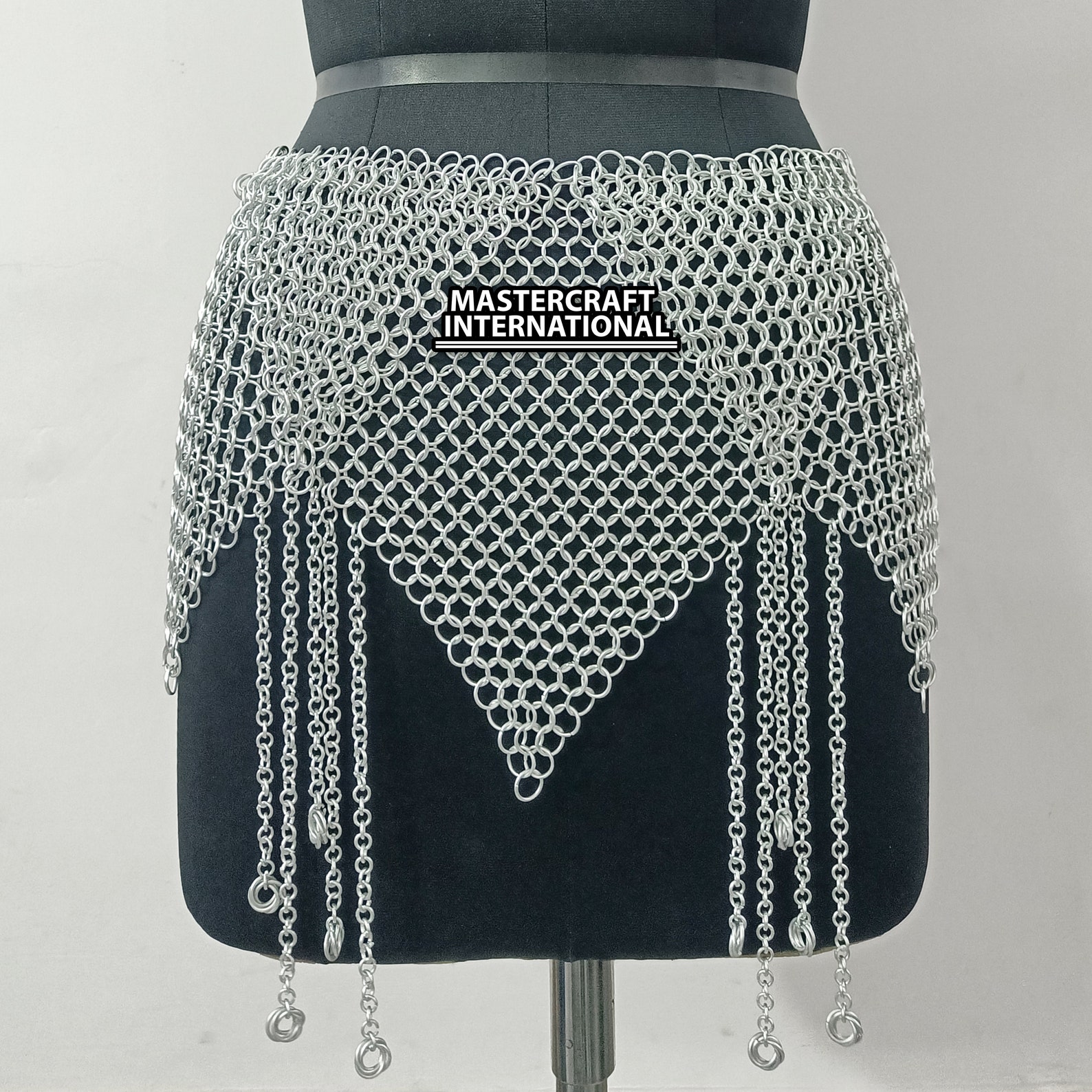Handcrafted Aluminum Chainmail Skirt Medieval Armor Belt Lightweight ...