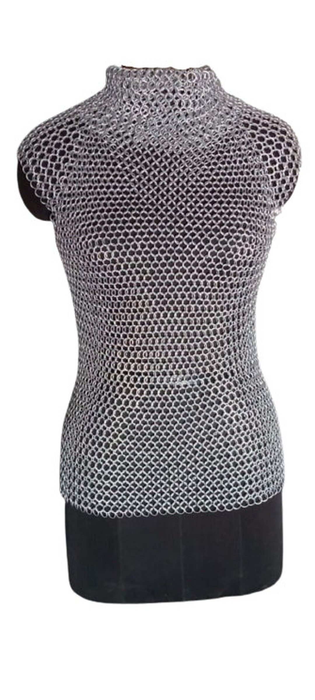 Chainmail Top, Halter Neck Metal Aluminum Butted Ring Medieval Cosplay ...