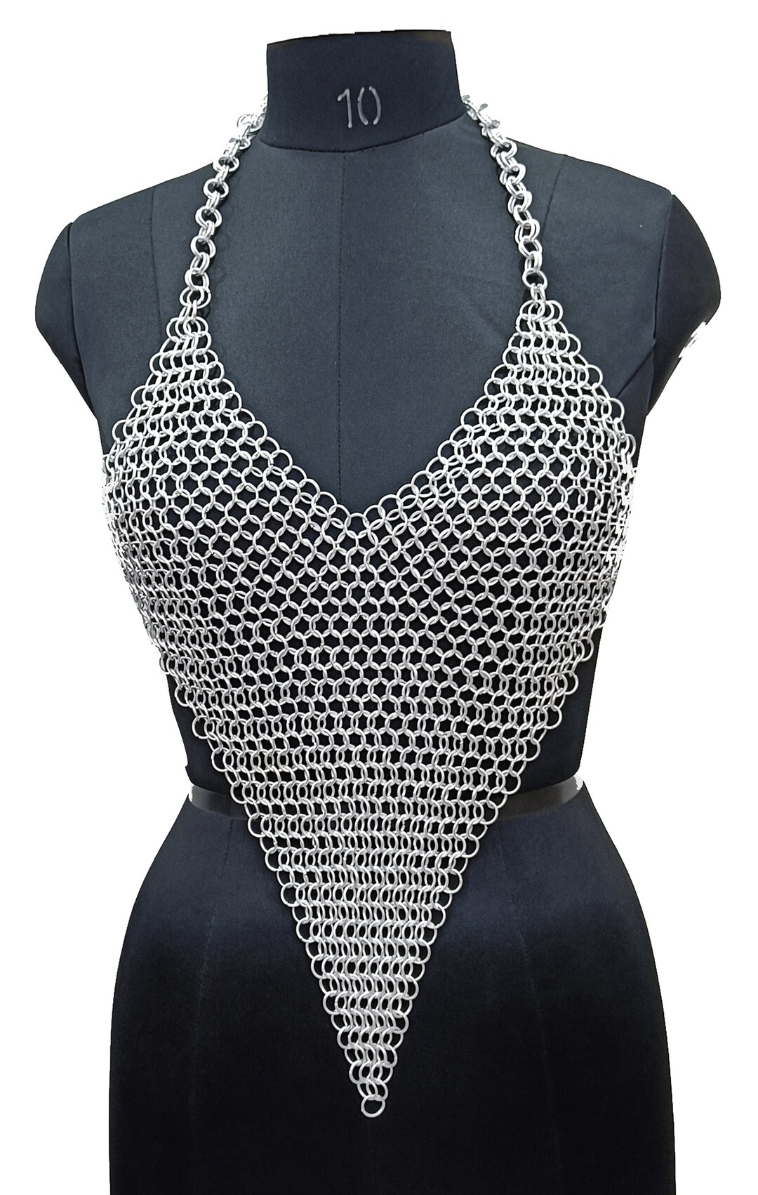 Handmade Butted Chainmail Top Bra Women Girls Aluminum Medieval Halter ...