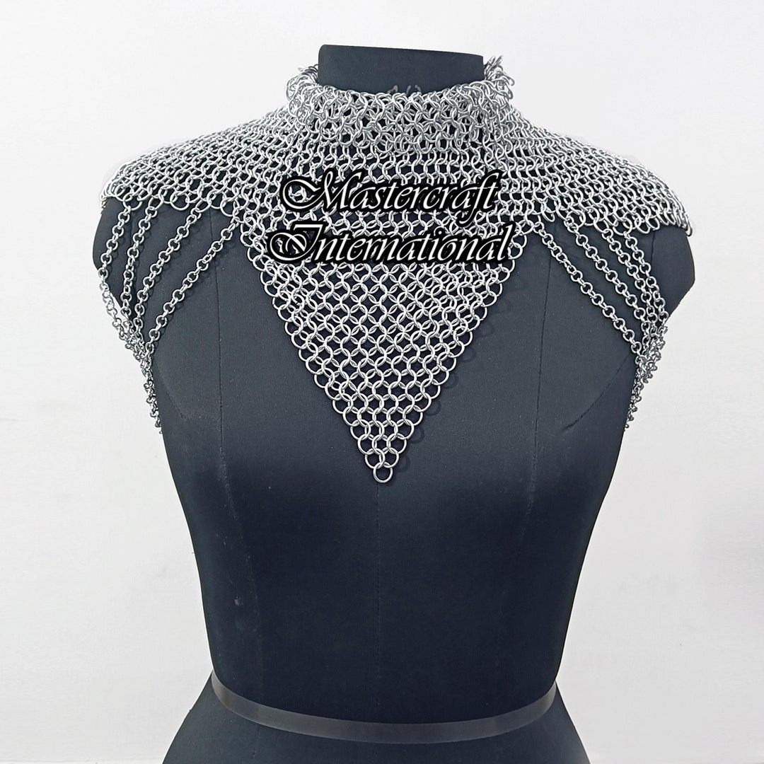 Aluminum Chainmail Collar Butted Ring Choker Renaissance Faire ...