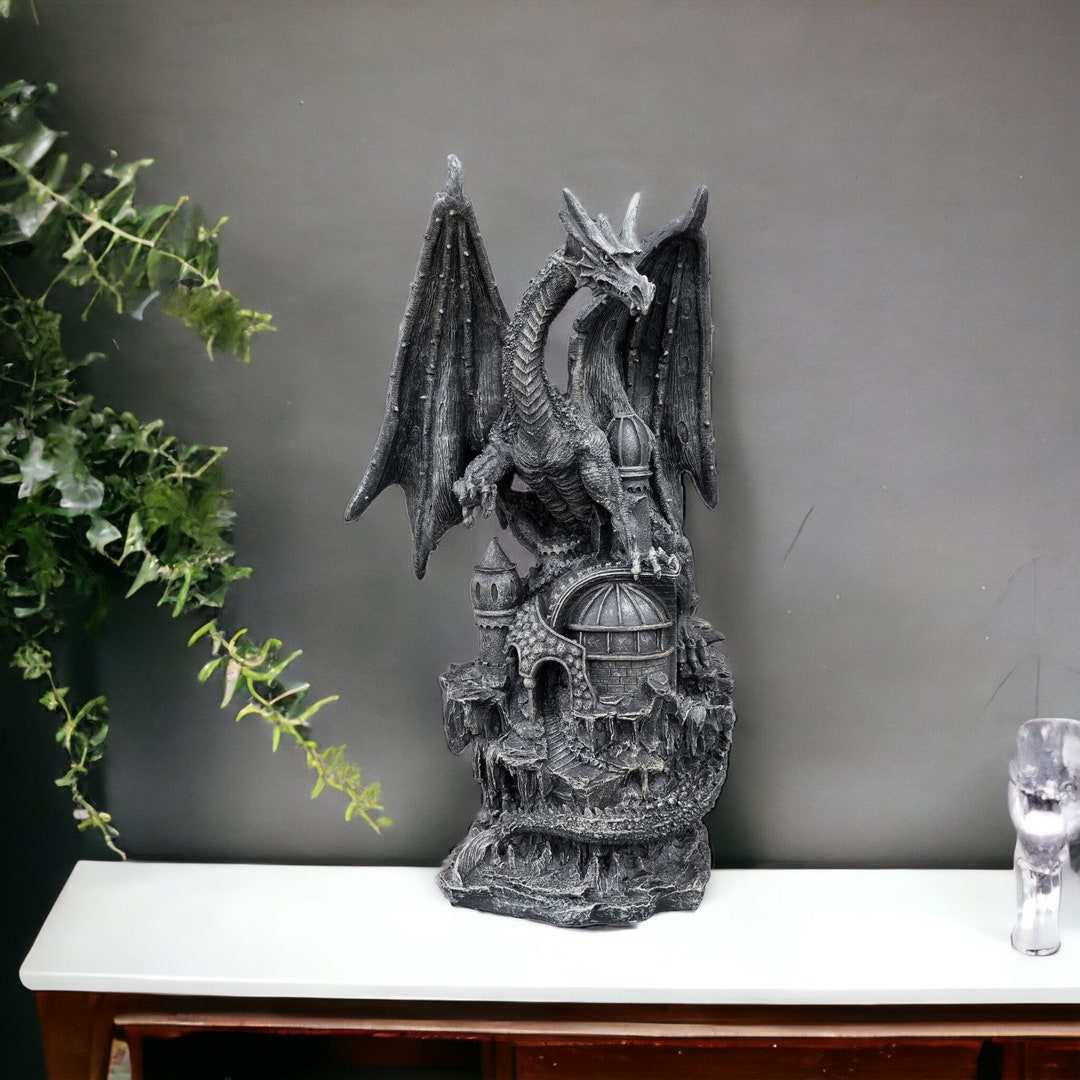 Mythical Dragon Statue 21 Inch Fantasy Creature Ornament Home Decor ...