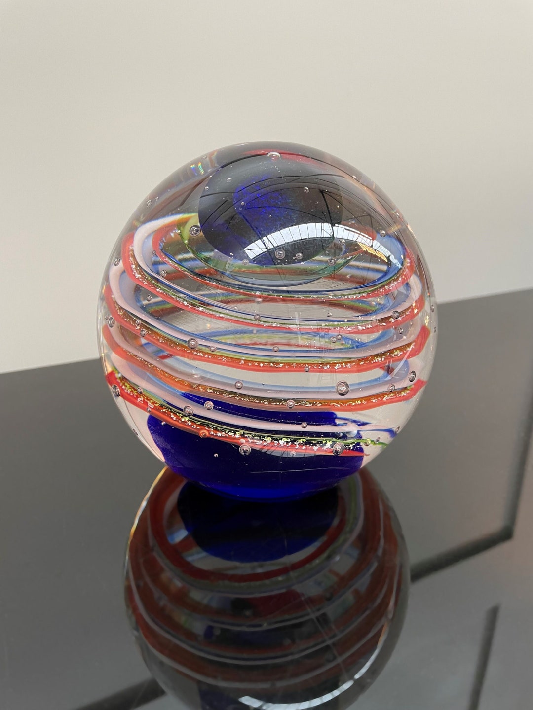 Glass Cosmos Ornament Paperweight Home Decor Home Office Gift Idea - Etsy