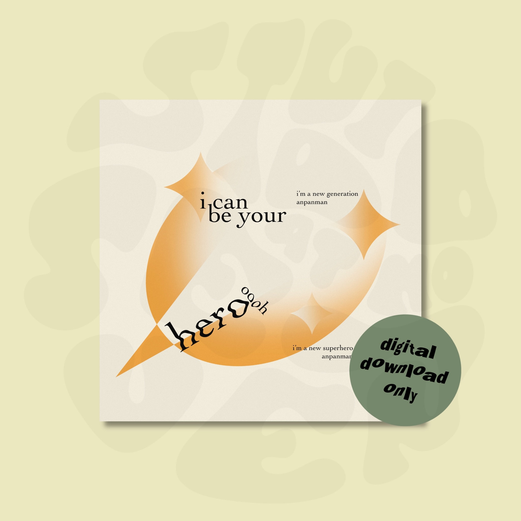 BTS Anpanman Song Lyric DIGITAL Handmade Printable A4 - Etsy