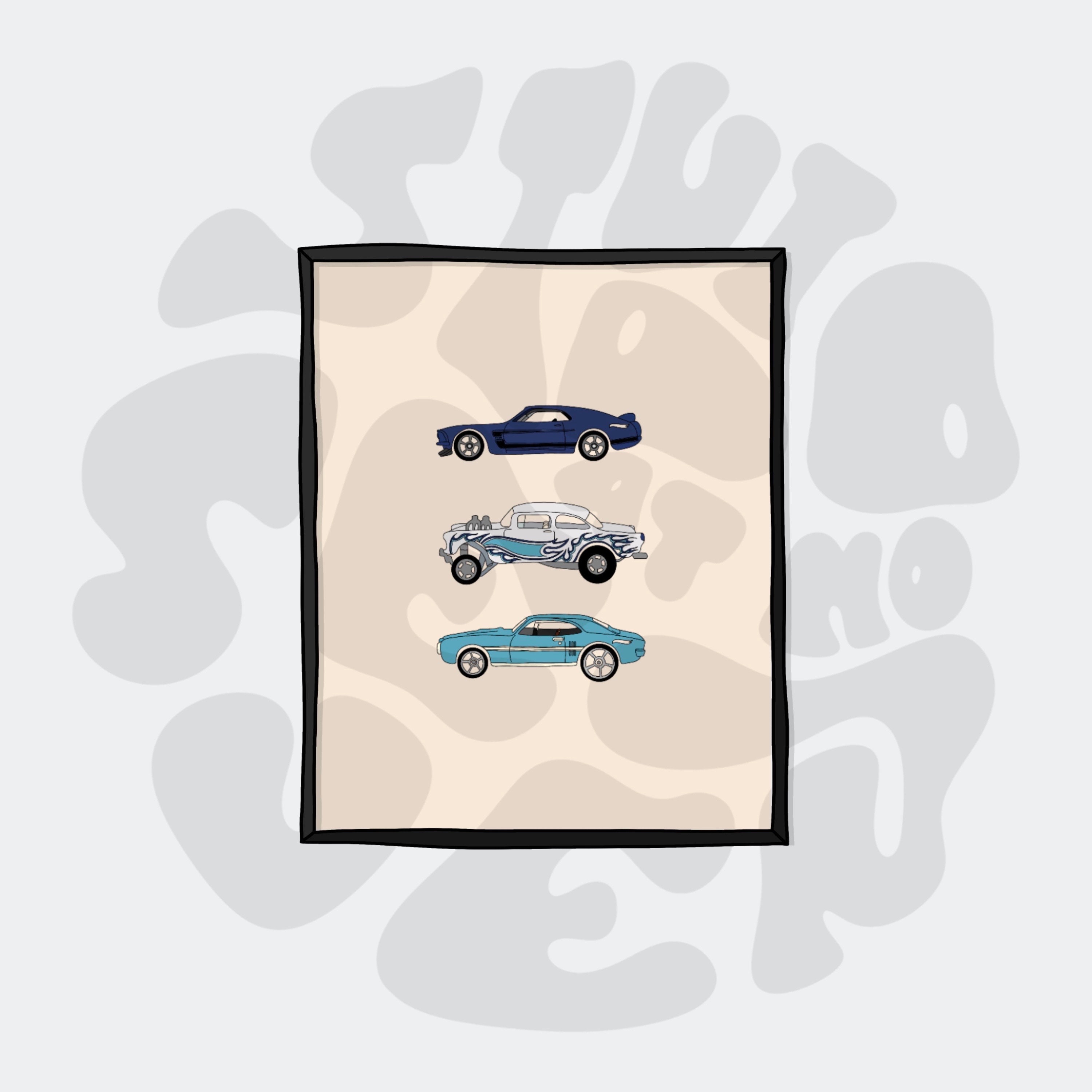 Hot Wheels Car Set of 4 Printable - Etsy